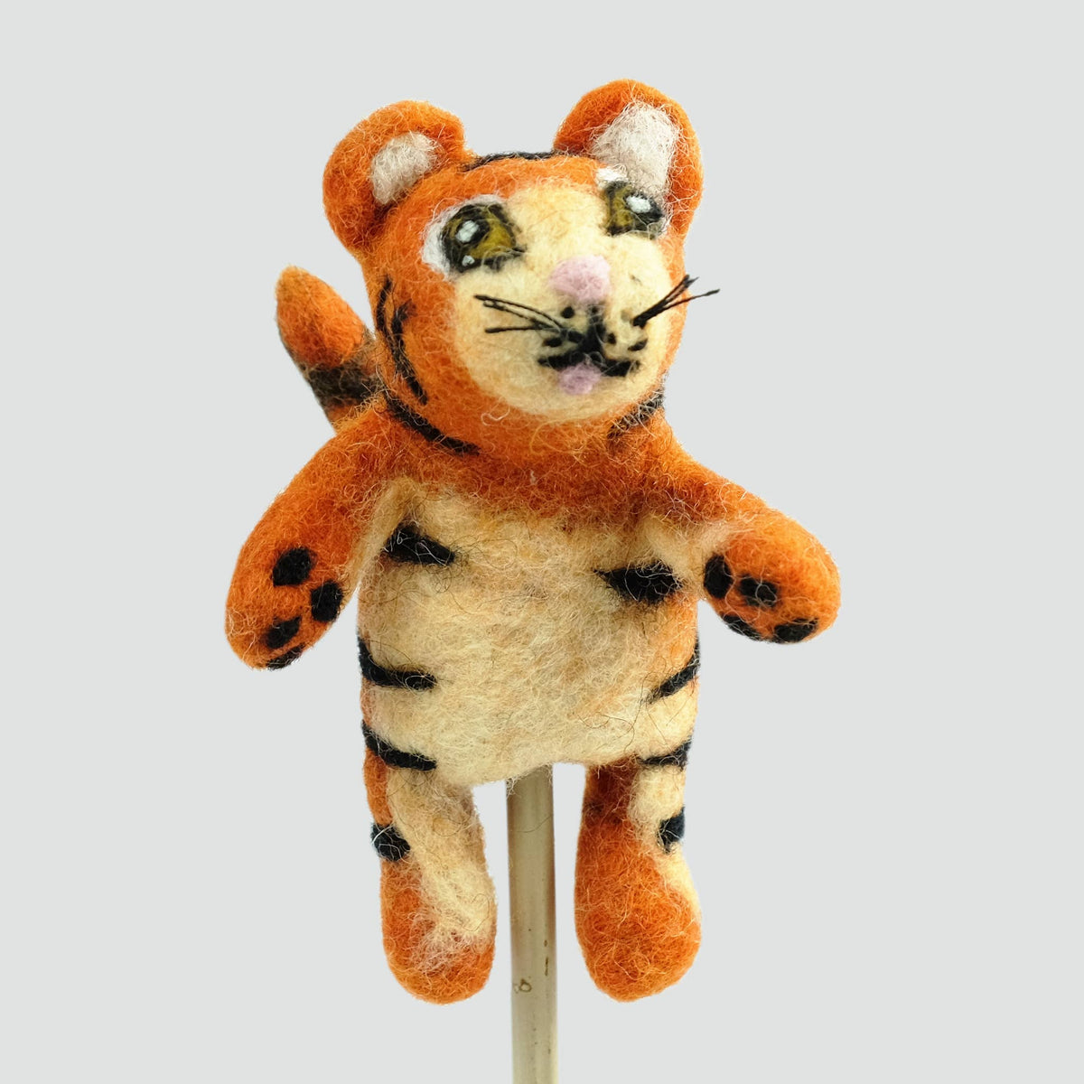 Wool Felt Finger Puppet Tiger – Puppet Pie