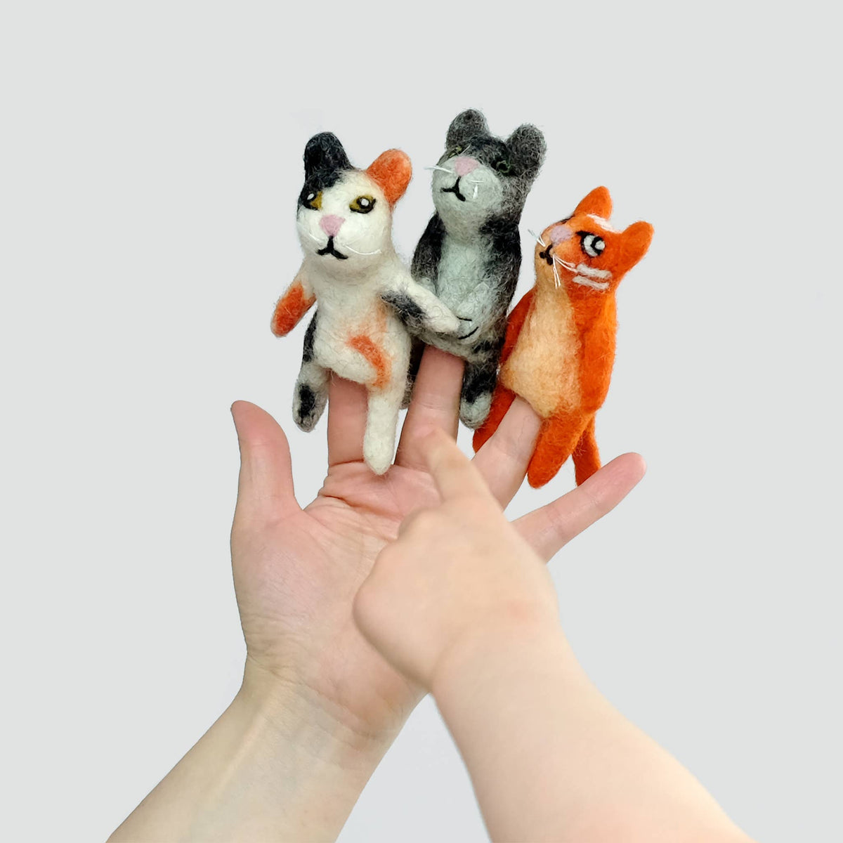 Cat Wool Felt Finger Puppet – Puppet Pie